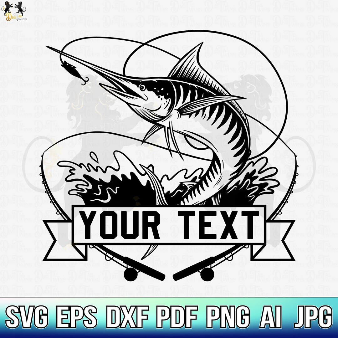 Marlin Fishing Svg, Fishing Svg, Marlin Fish Svg, Marlin Clipart ...