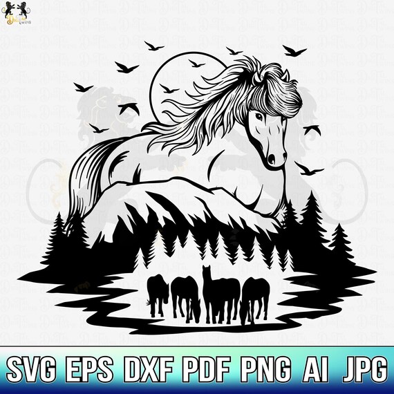 Pferde Svg Laufpferd Svg Pferde Clipart Pferde Vektor - Etsy