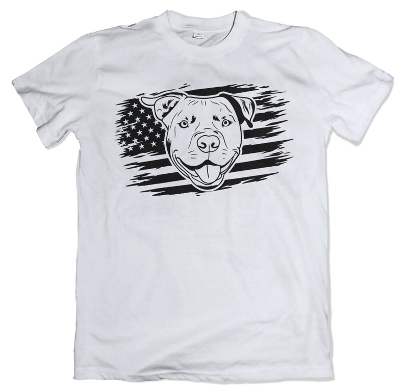 Pitbull With Flag Svg, American Pit Bull Svg, Pitbull Clipart, Pitbull ...