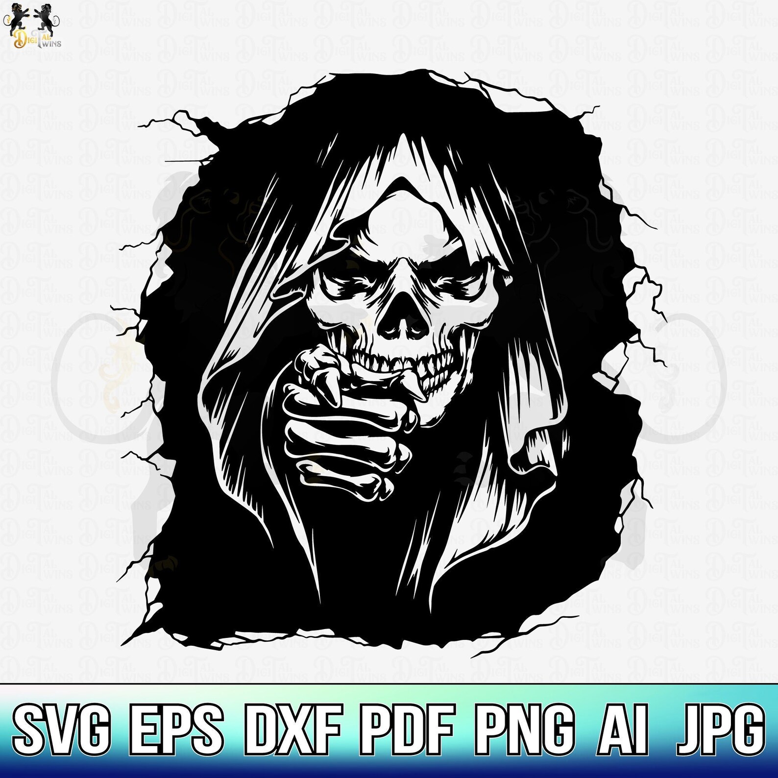 Skull in the Wall SVG Skull Ripper SVG Skull SVG Skull - Etsy