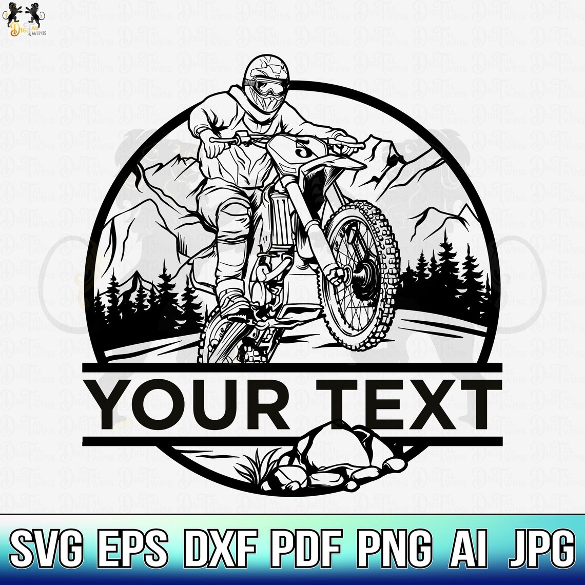 Motocross Biker Name Frame Svg Enduro Svg Motocross Svg - Etsy