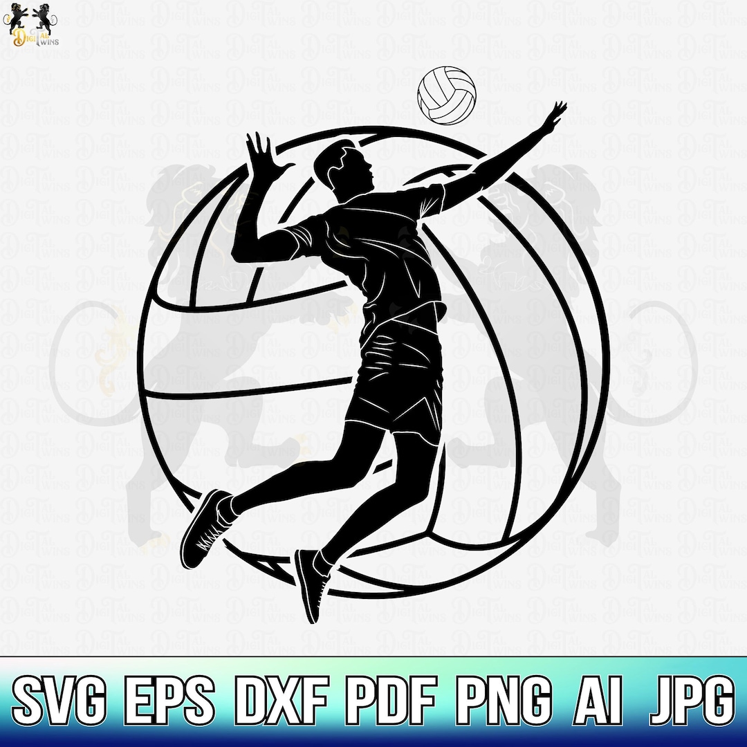 Volleyball Svg, Volleyball Player Svg, Volleyball Monogram Svg ...