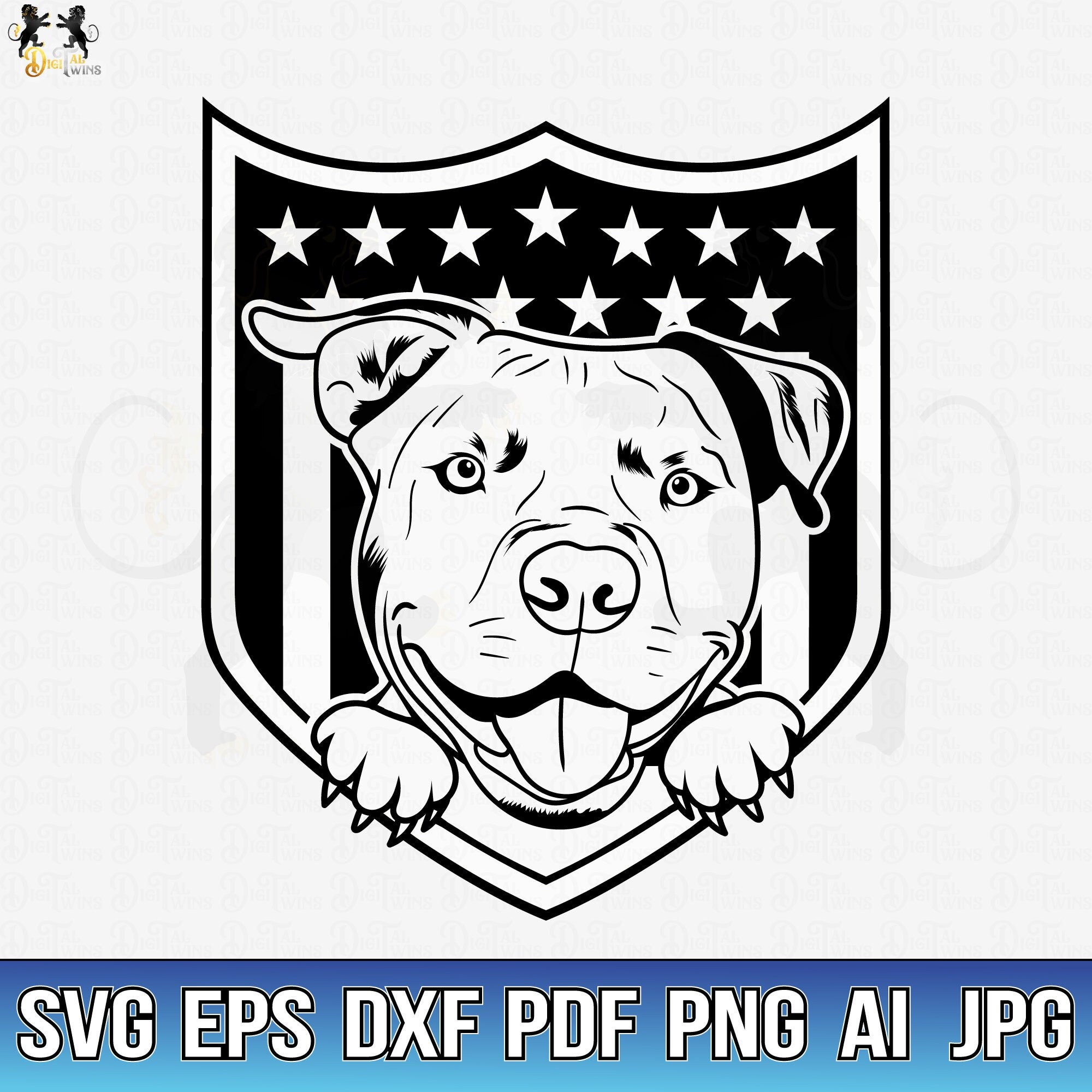 Pitbull With Flag Svg American Pit Bull Svg Pitbull Clipart - Etsy