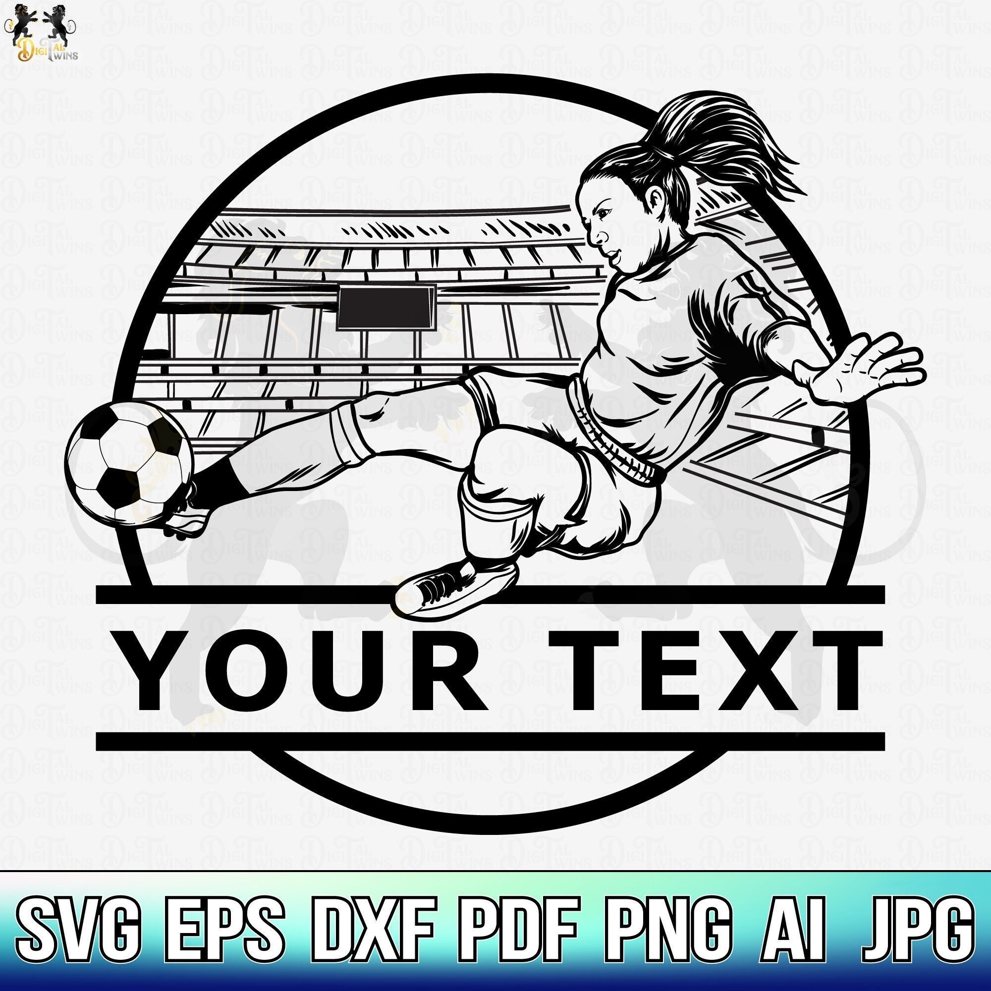 Girl Soccer Player Svg Soccer Svg Soccer Monogram Svg - Etsy Australia