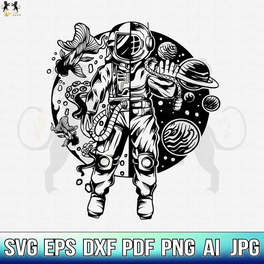 Astronaut Svg, Space Svg, Diving Svg, Scuba Diver Svg, Astronaut ...