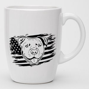 Pitbull With Flag Svg, American Pit Bull Svg, Pitbull Clipart, Pitbull ...