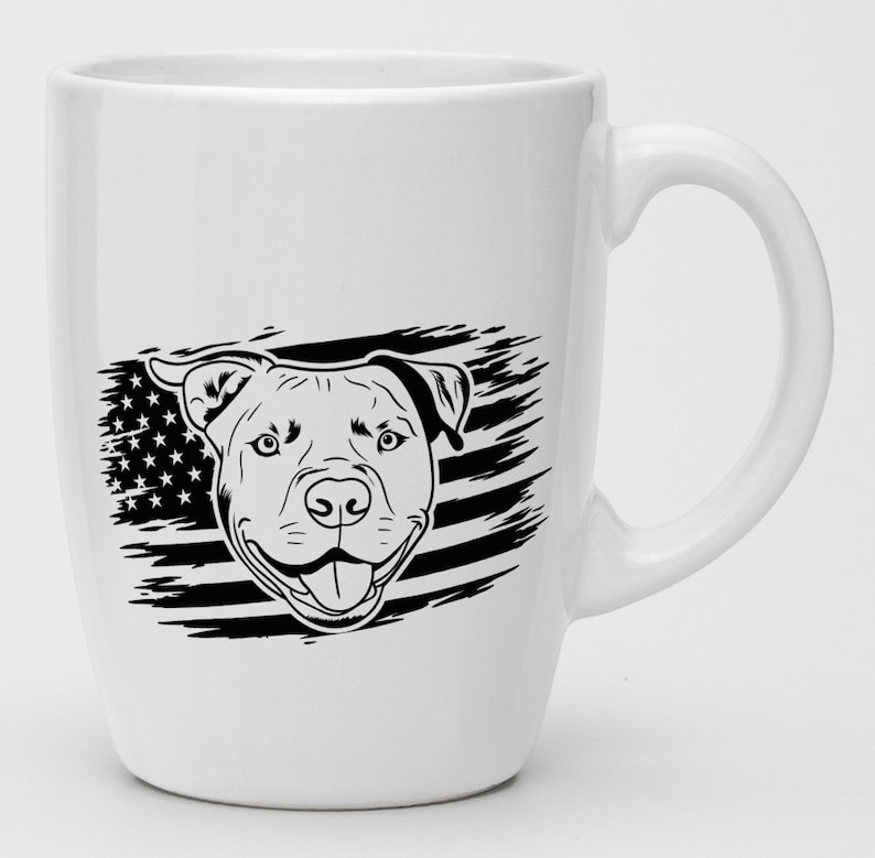 Pitbull With Flag Svg, American Pit Bull Svg, Pitbull Clipart, Pitbull ...