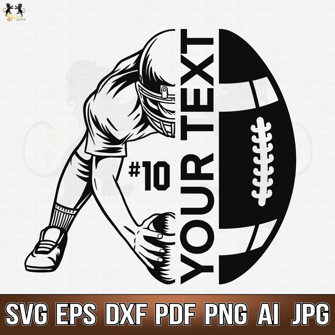 Football Player Svg, Football Svg, Football Name Svg, Football Cut ...