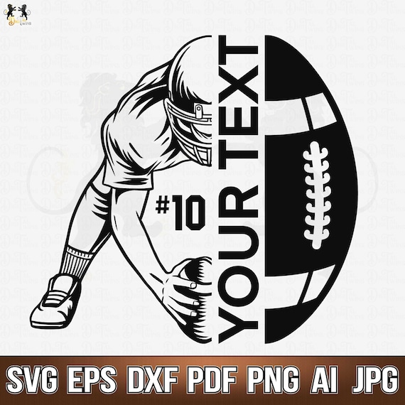 Football Player Svg Football Svg Football Name Svg Football | Etsy