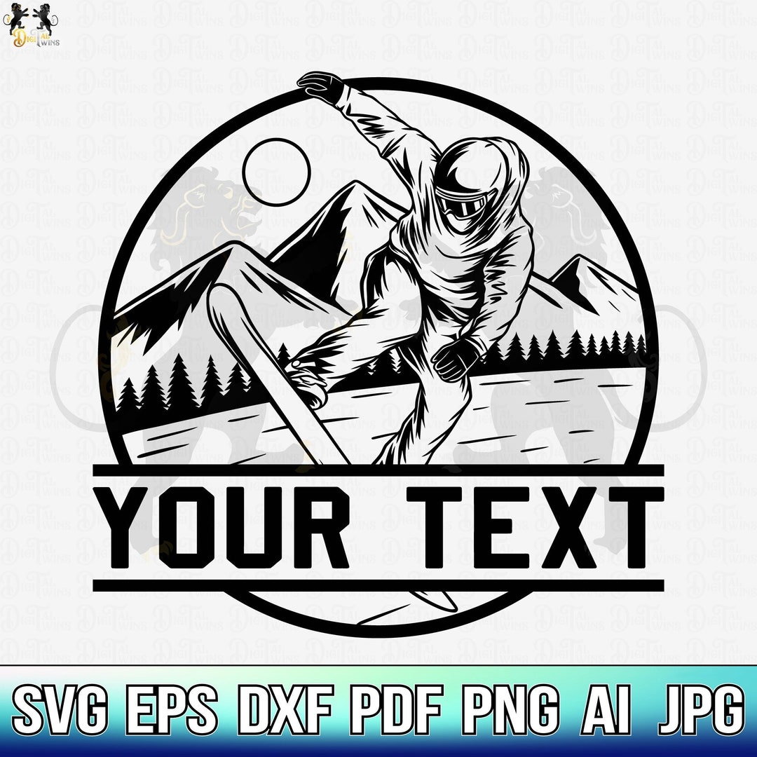 Snowboard Svg, Snowboard Name Frame Svg, Snowboarding Svg, Snowboard ...
