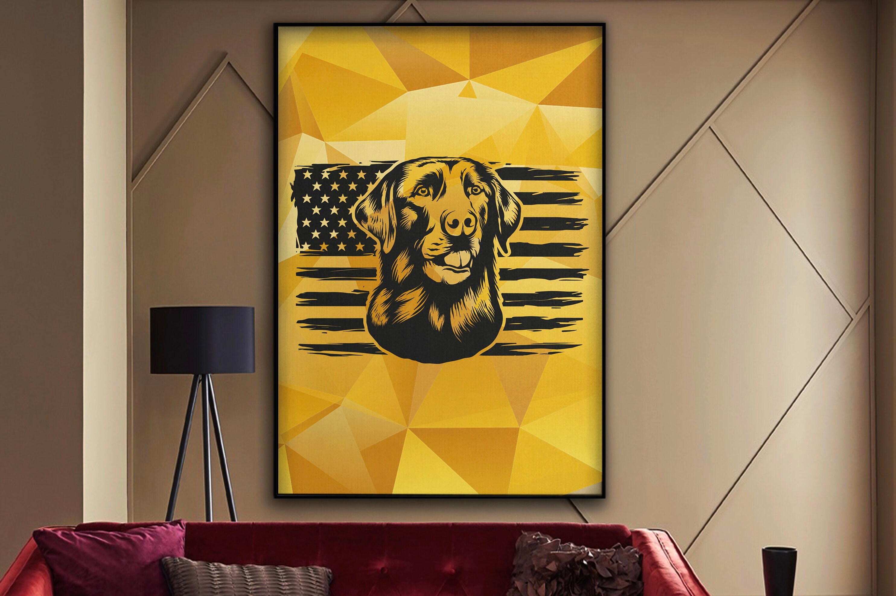 Labrador With Flag Svg Labrador Retriever Svg Labrador - Etsy