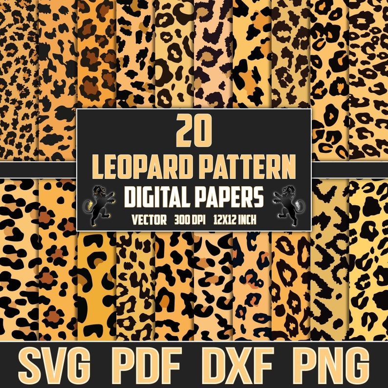 Leopard Digital Paper Leopard Seamless Pattern Leopard Print - Etsy