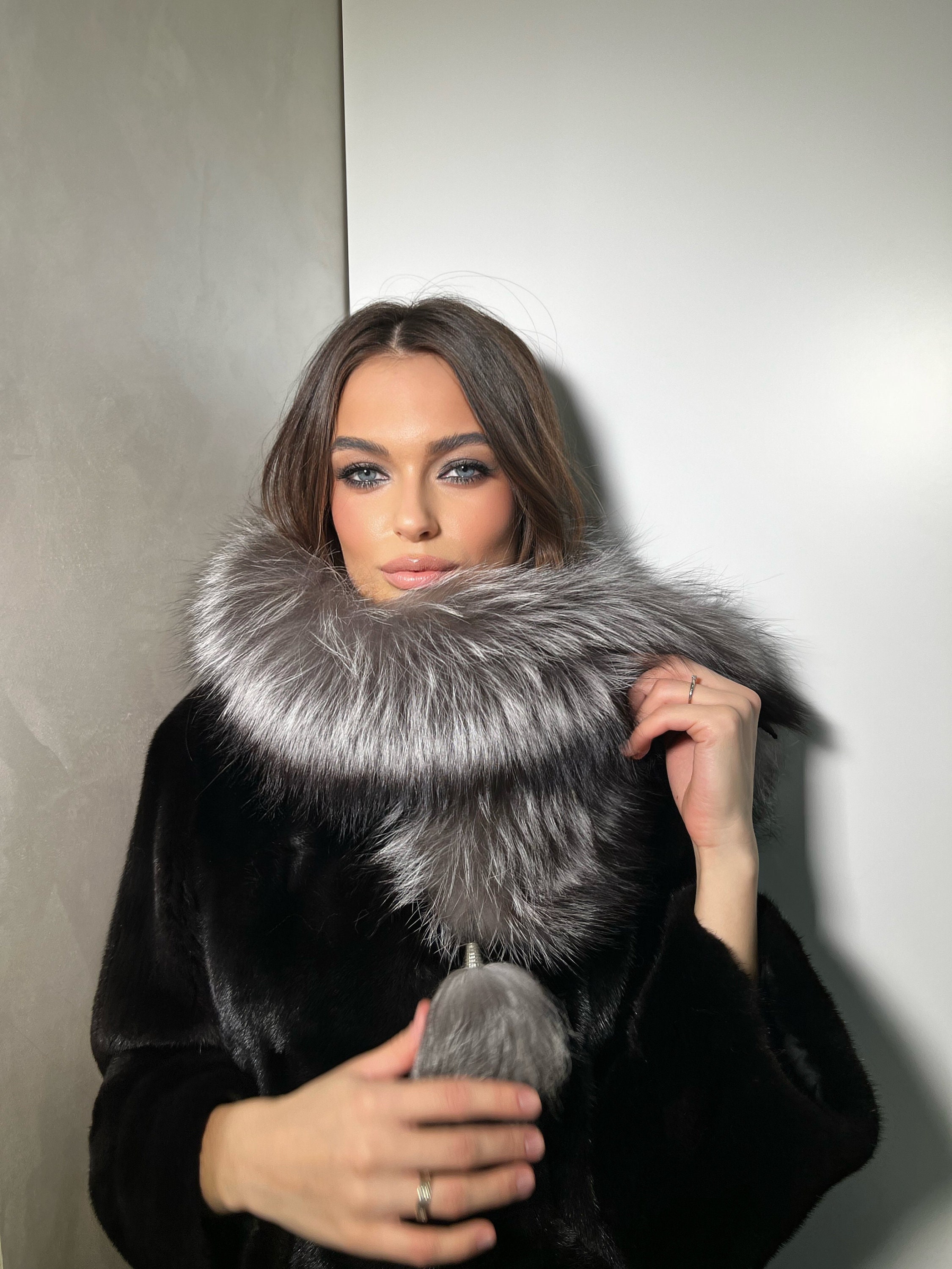 Silver Fox Fur Collar - Etsy