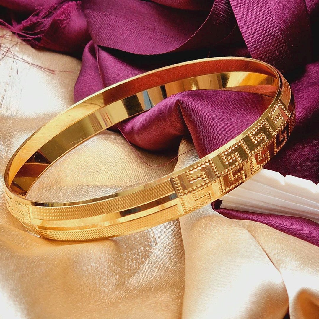 24ct Indian/asian Real Gold 50g Singh Kara/bangle - 8mm Width - Etsy UK