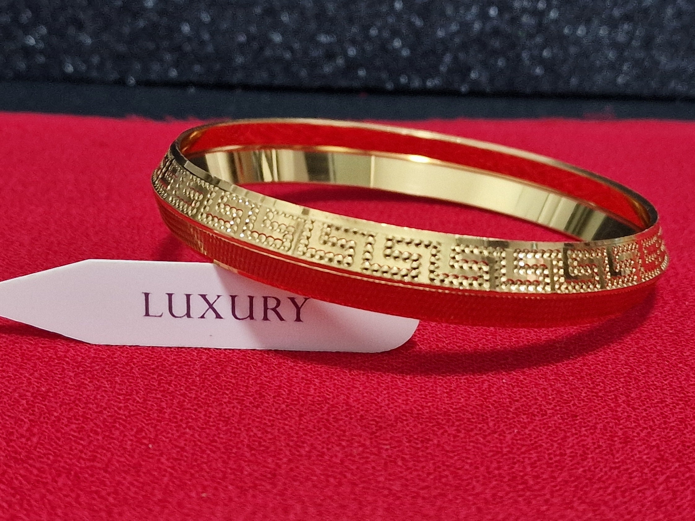 24ct Indian/asian Real Gold 50g Singh Kara/bangle - 8mm Width - Etsy UK