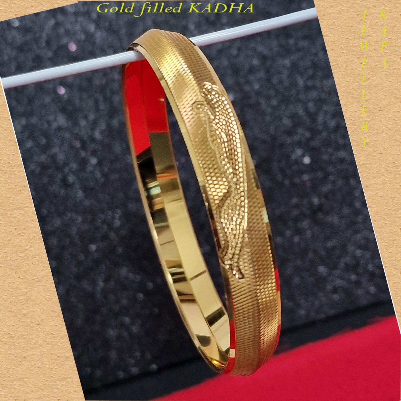 Traditional Indian Designer Stylish Self-design Amritsari Gold Plated ...