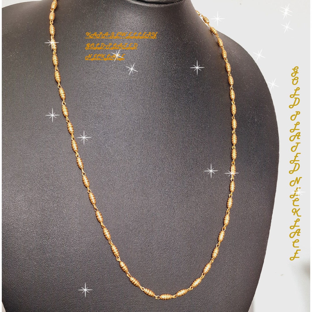 Indian Gold Chain Gold Plated Long 24in Mala - Etsy