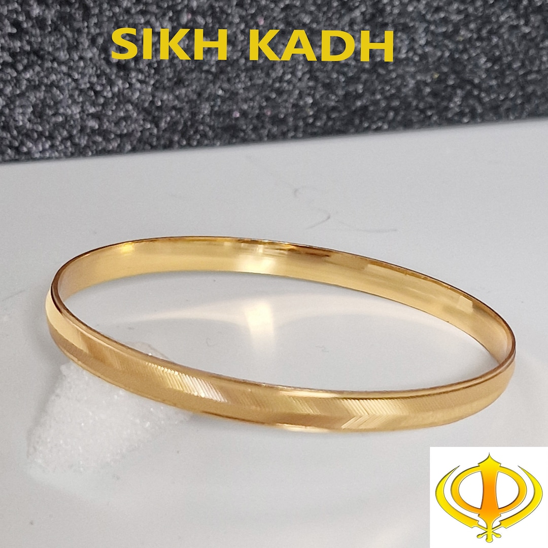 Kapa Sikh Kara Gold Micron Gold Plated Kara Small & Large Sizes - Etsy UK