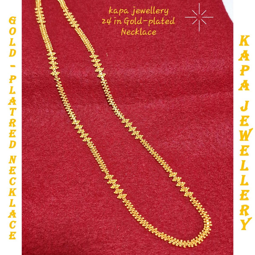Kapa Indian Gold Chain Gold Plated Long 24in & 28 in Necklace - Etsy