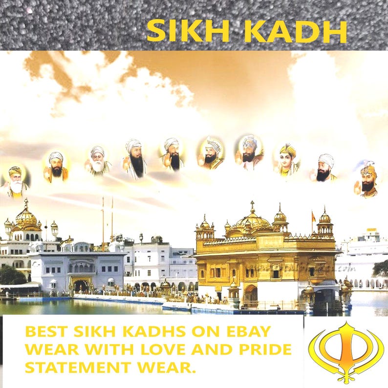 Authentic Sikh Gold-plated Kada – Punjabi Sikh Bangle Bracelet Men ...