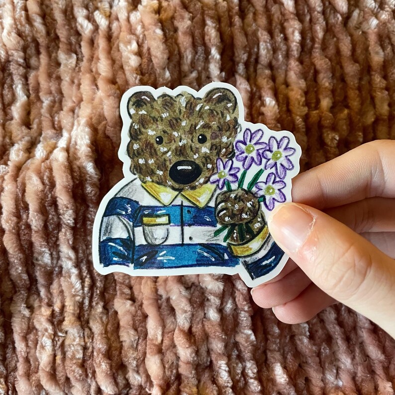 Teddy Bear Sticker - Etsy