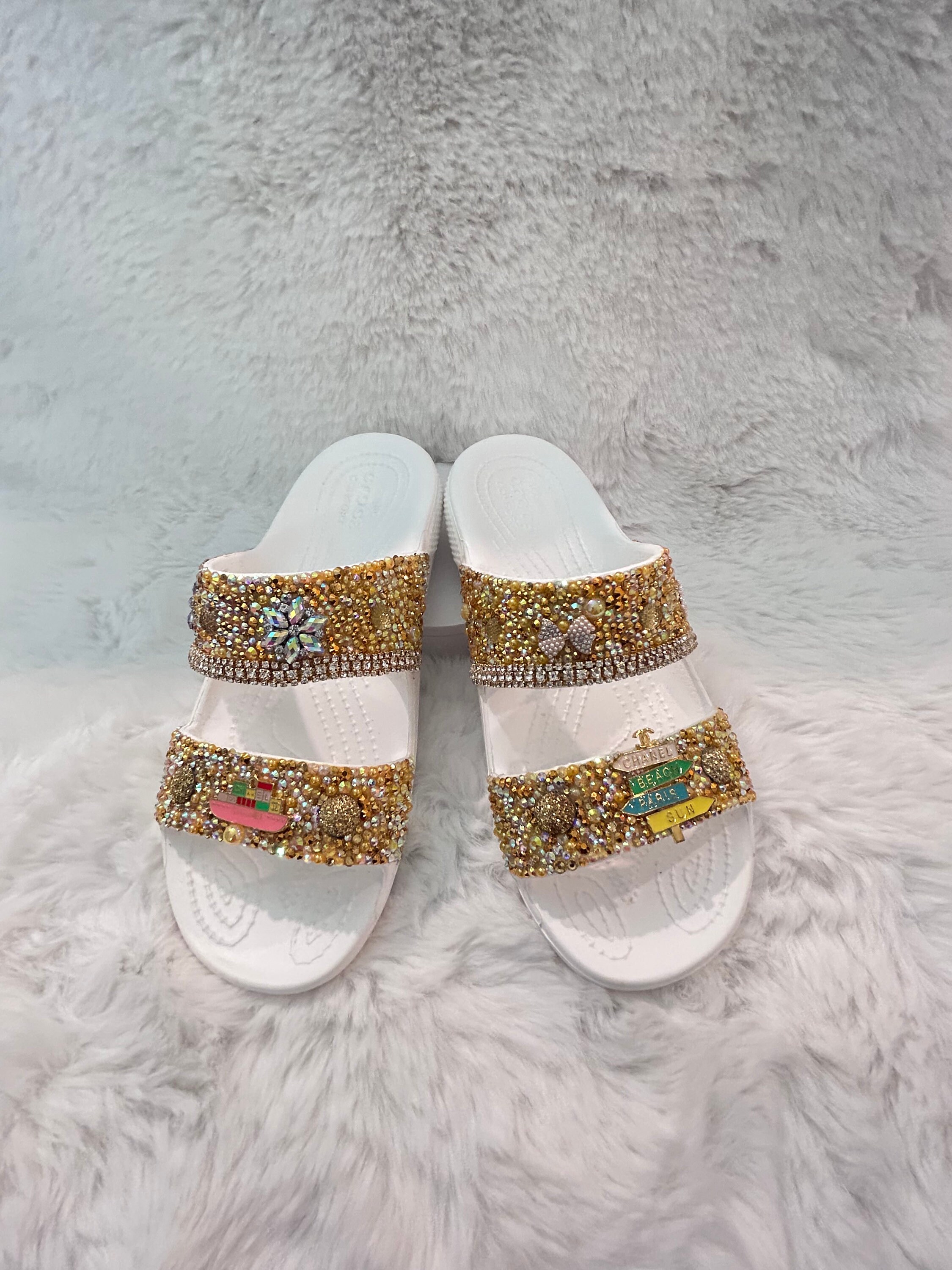 Custom Bling Croc Slides - Etsy