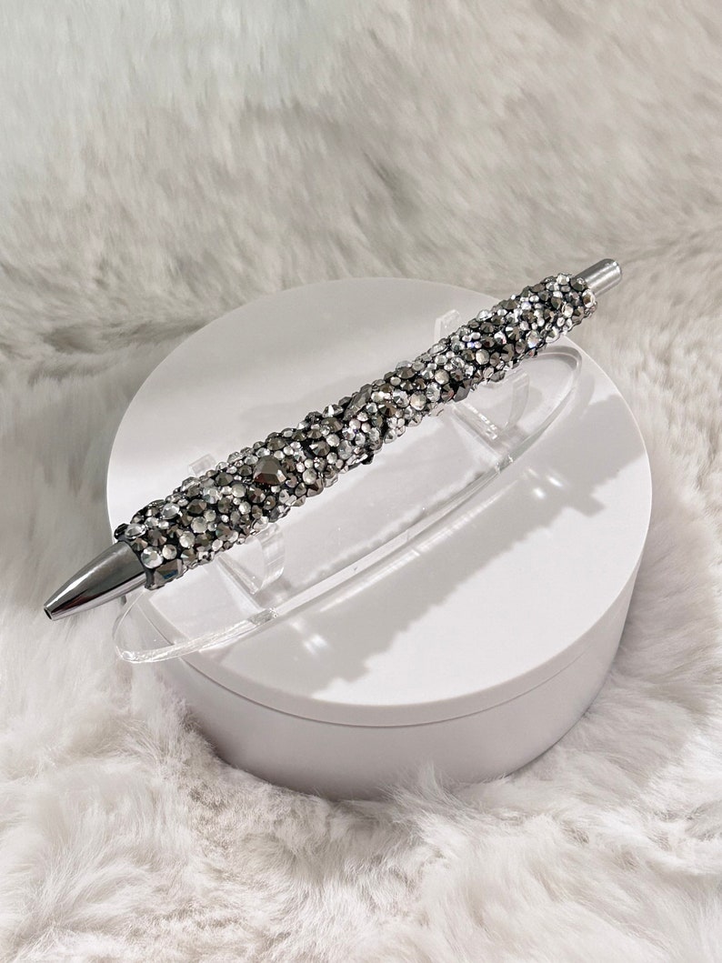 Black Ink Rhinestone Pens - Etsy