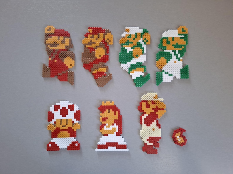 Figuritas de Super Mario Bros / Cuentas Hama - Etsy España