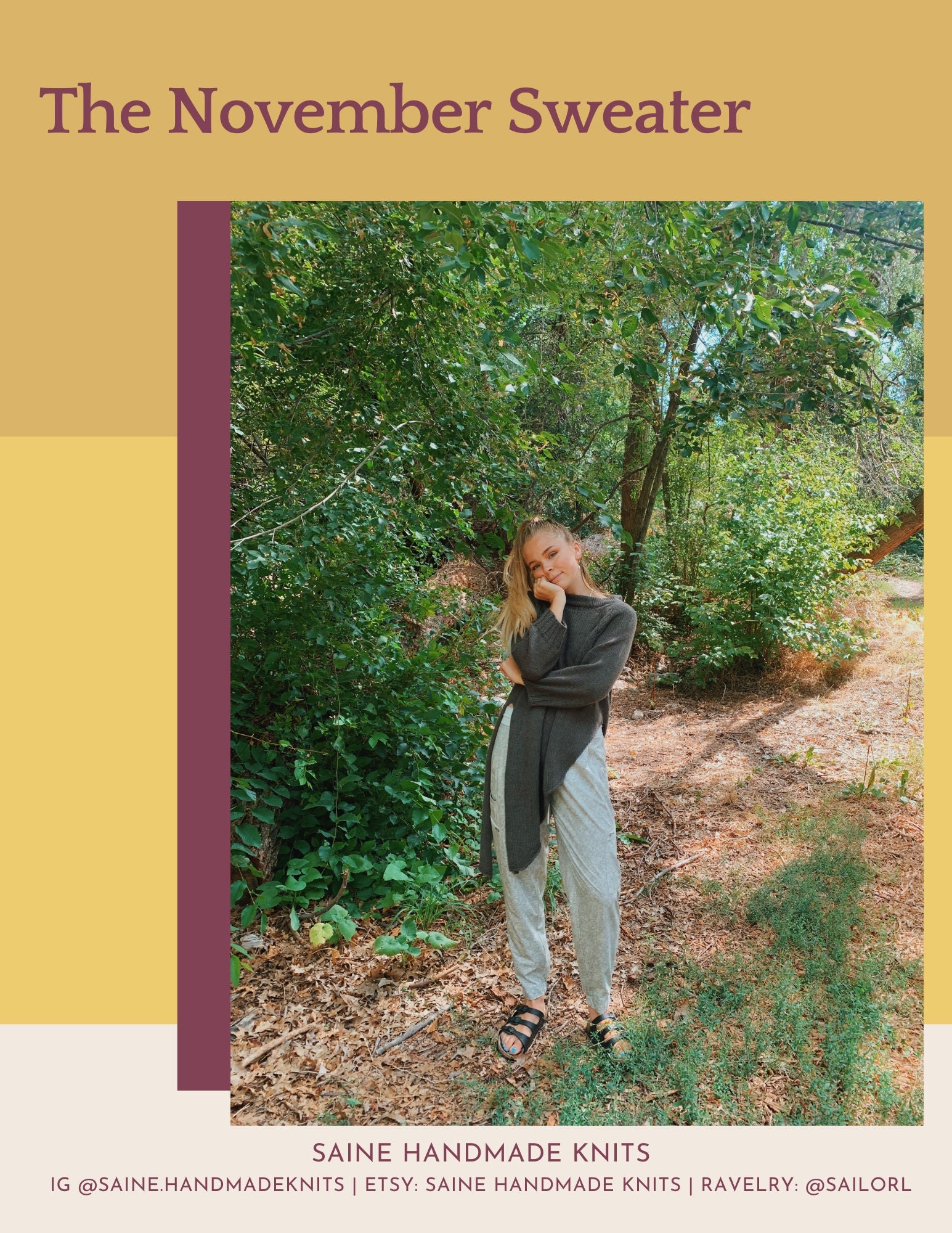 November Sweater PATTERN - Etsy