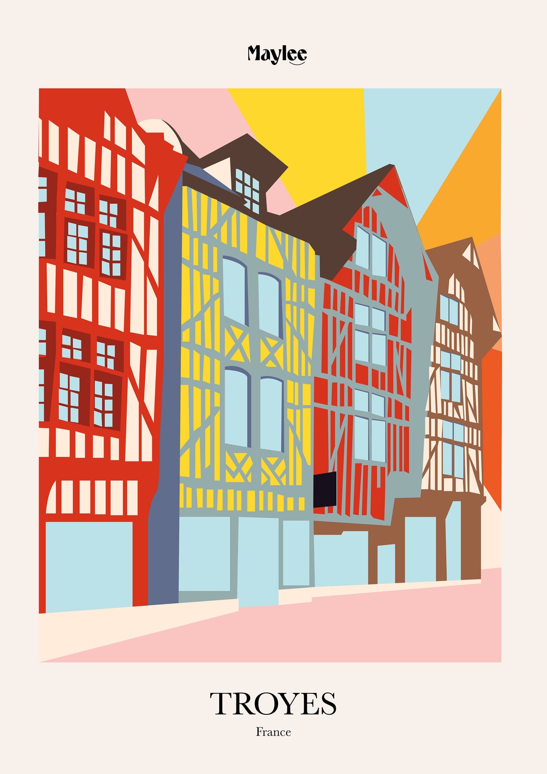 TROYES FRANCE Illustration, Poster, Poster, Print - Etsy