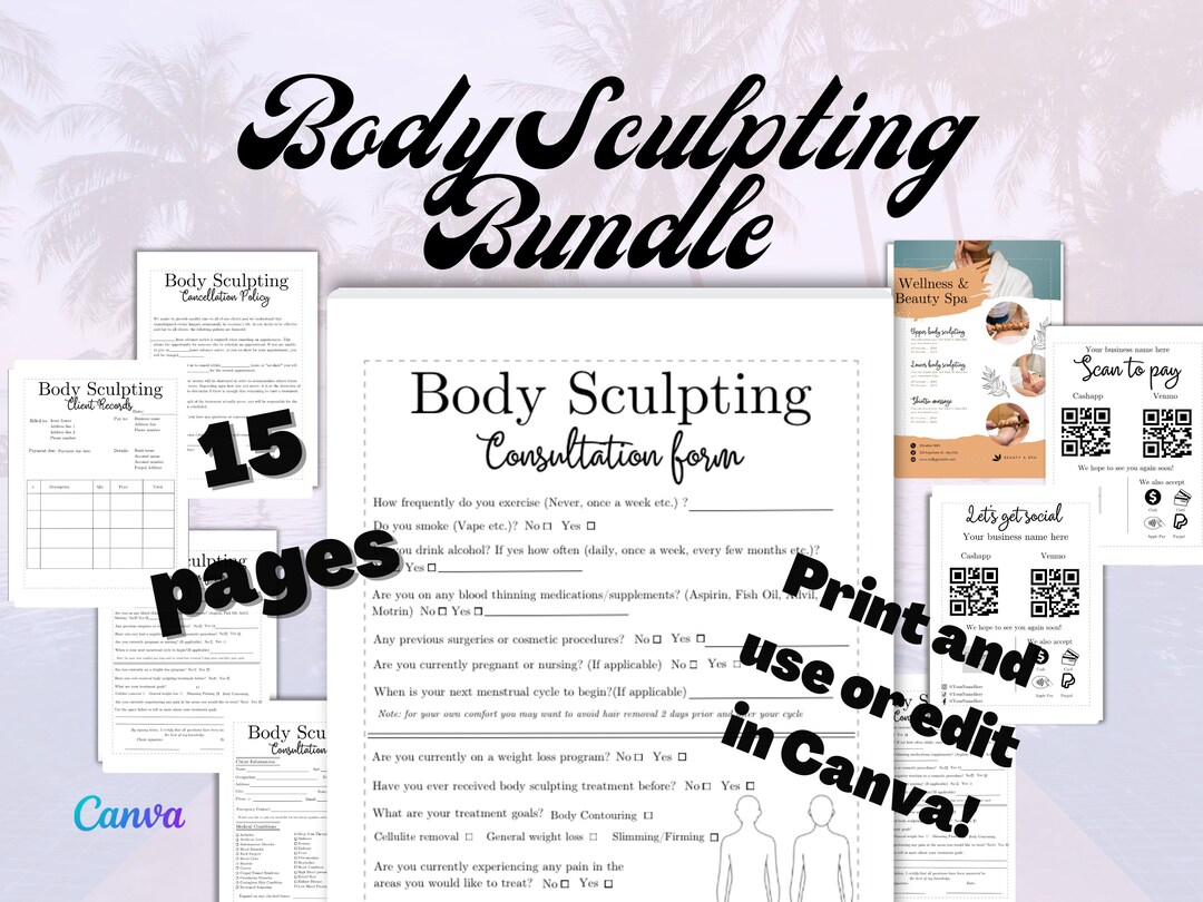 Massage Therapy Forms - Consultation Massage Consent Bundle Intake ...