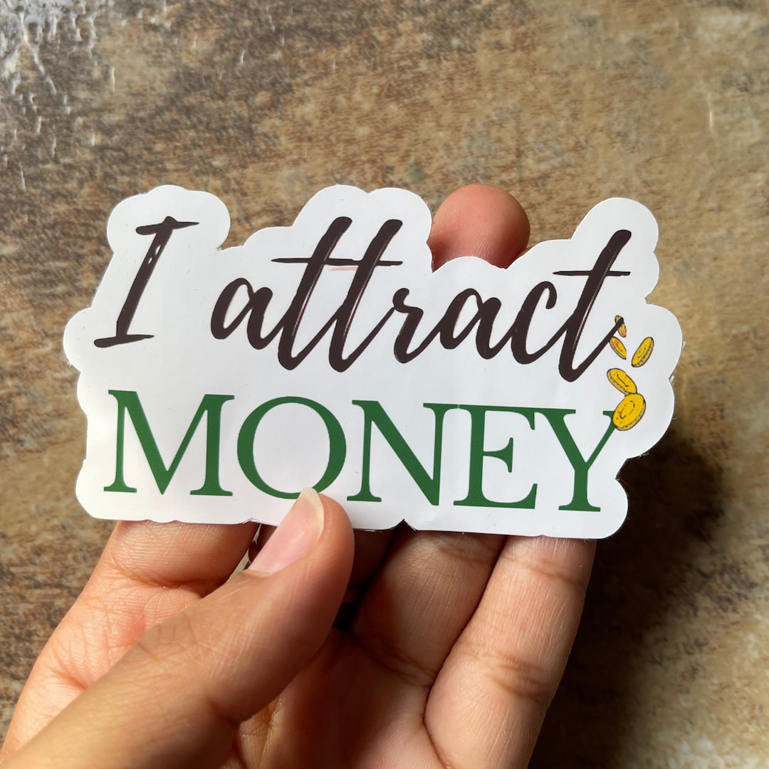 Cute I Attract Money Affirmations Sticker Quotes Money Budget Stickers ...