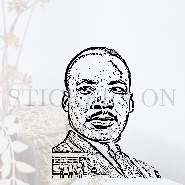 Martin Luther King Face Svg - Etsy