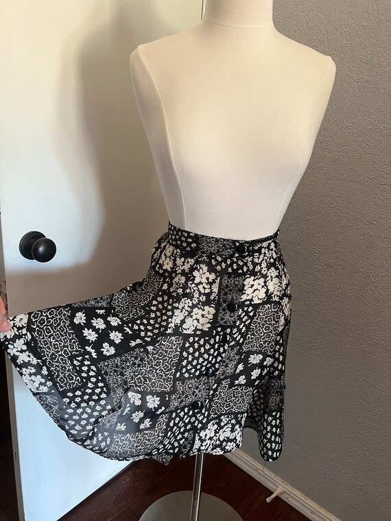 String bean mini skirt button up sheer 90s skirt - Gem