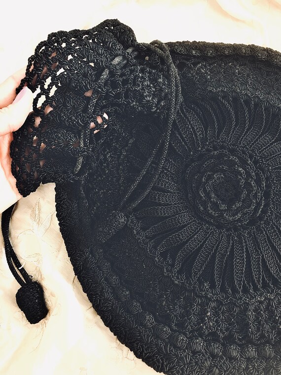 Antique reticule woven Victorian era heirloom purse l… - Gem