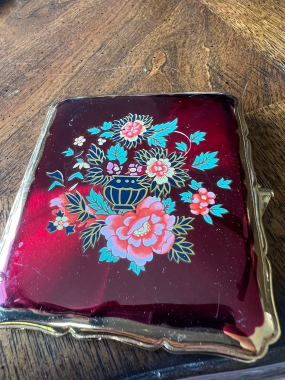 Stratton Art Deco Cigarette Case Card Case Antique 1960s Rose - Etsy
