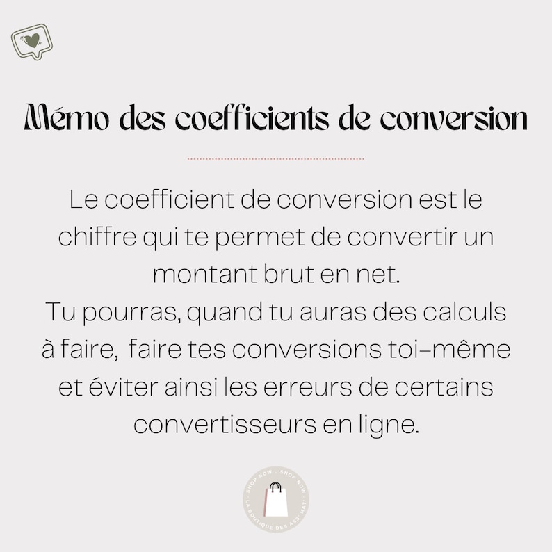 Memo of Conversion Coefficients Kindergarten Assistant - Etsy