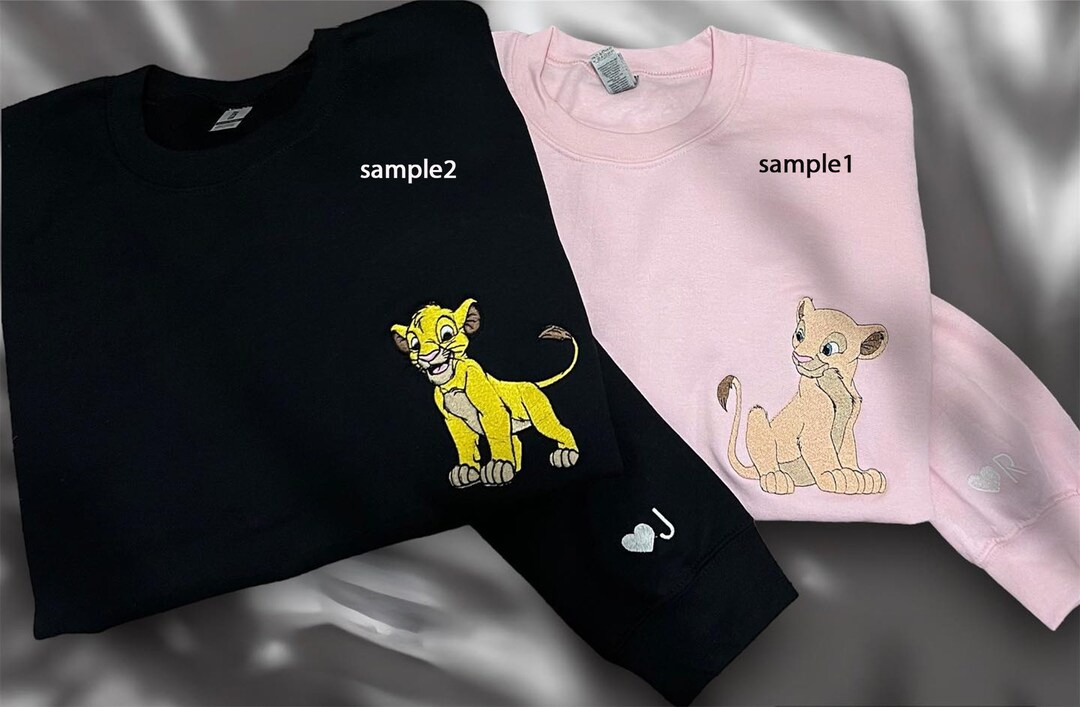 Sim.ba and Na.la the L.i.on King Embroidered Sweatshirts, Anniversary ...