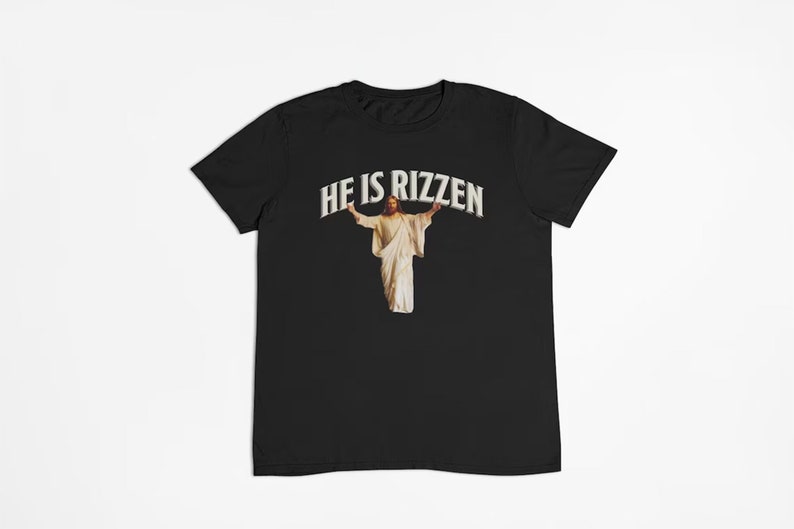 He is Rizzen Meme T-shirt Meme Y2k, Funny Shirt, Gag Tee - Etsy