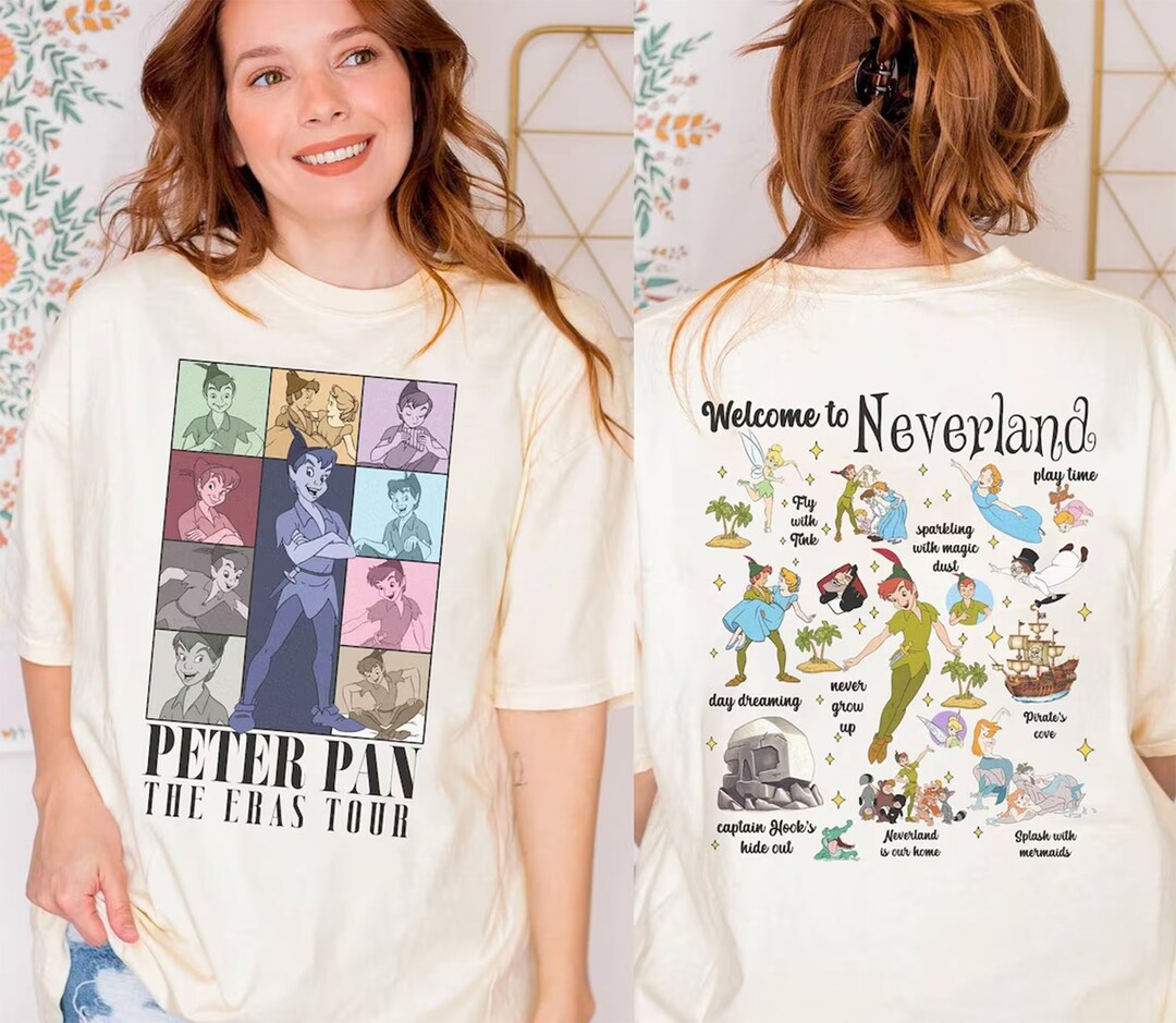 Vintage Peter Pan Never Grow up Shirt, Peter Pan Eras Tour Shirt ...