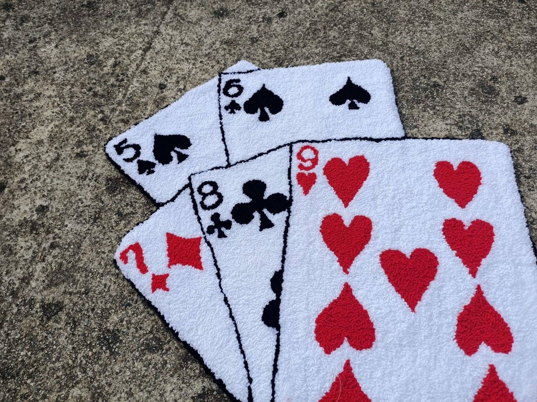 Customizable Playing Card Rug Punch Needle Play Room Rug - Etsy