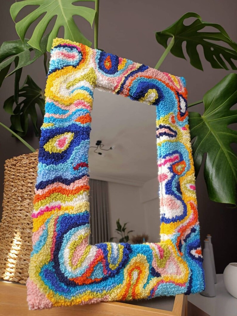 50 Full Length Multicolor Tufted Rug Mirror Cloth - Etsy