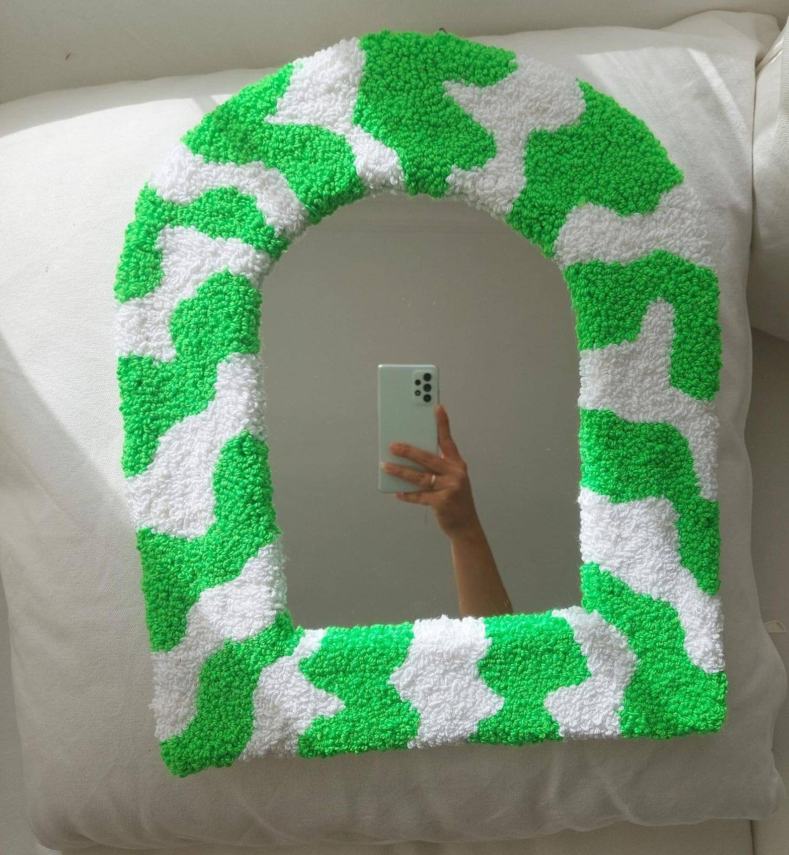 Arched Mirror Arch Tufted Punch Mirror Danish Pastel Mirror - Etsy