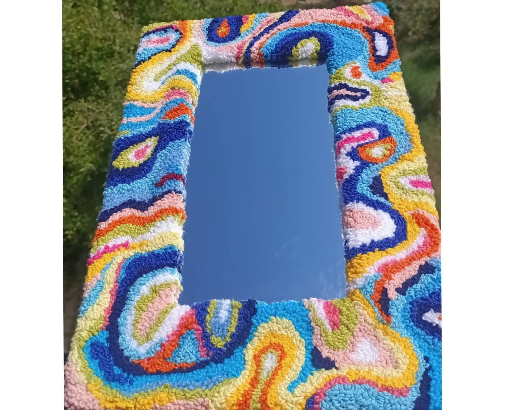 50 Full Length Multicolor Tufted Rug Mirror Cloth - Etsy