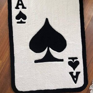 Ace of Spades 45" Rug, Custom Rugs Tufted, Customizable Rug, Poker Rug ...