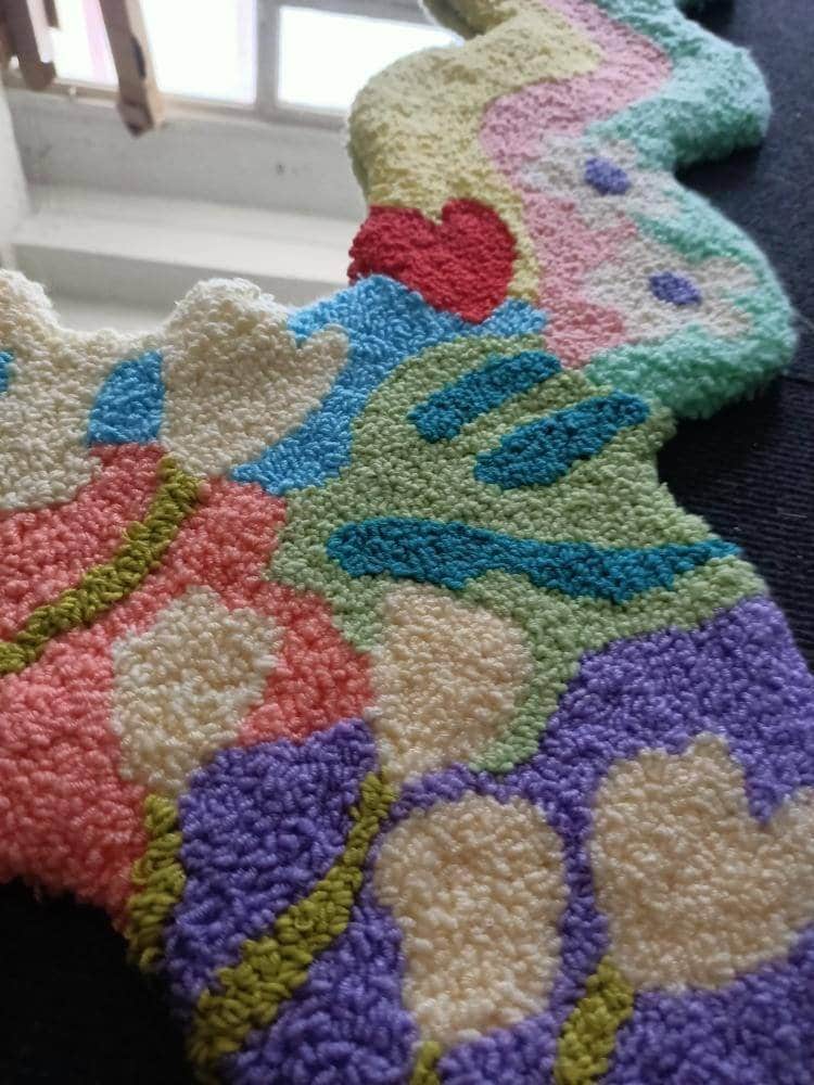 51 Full Length Multicolor Tufted Rug Mirror Tufted Wavy - Etsy
