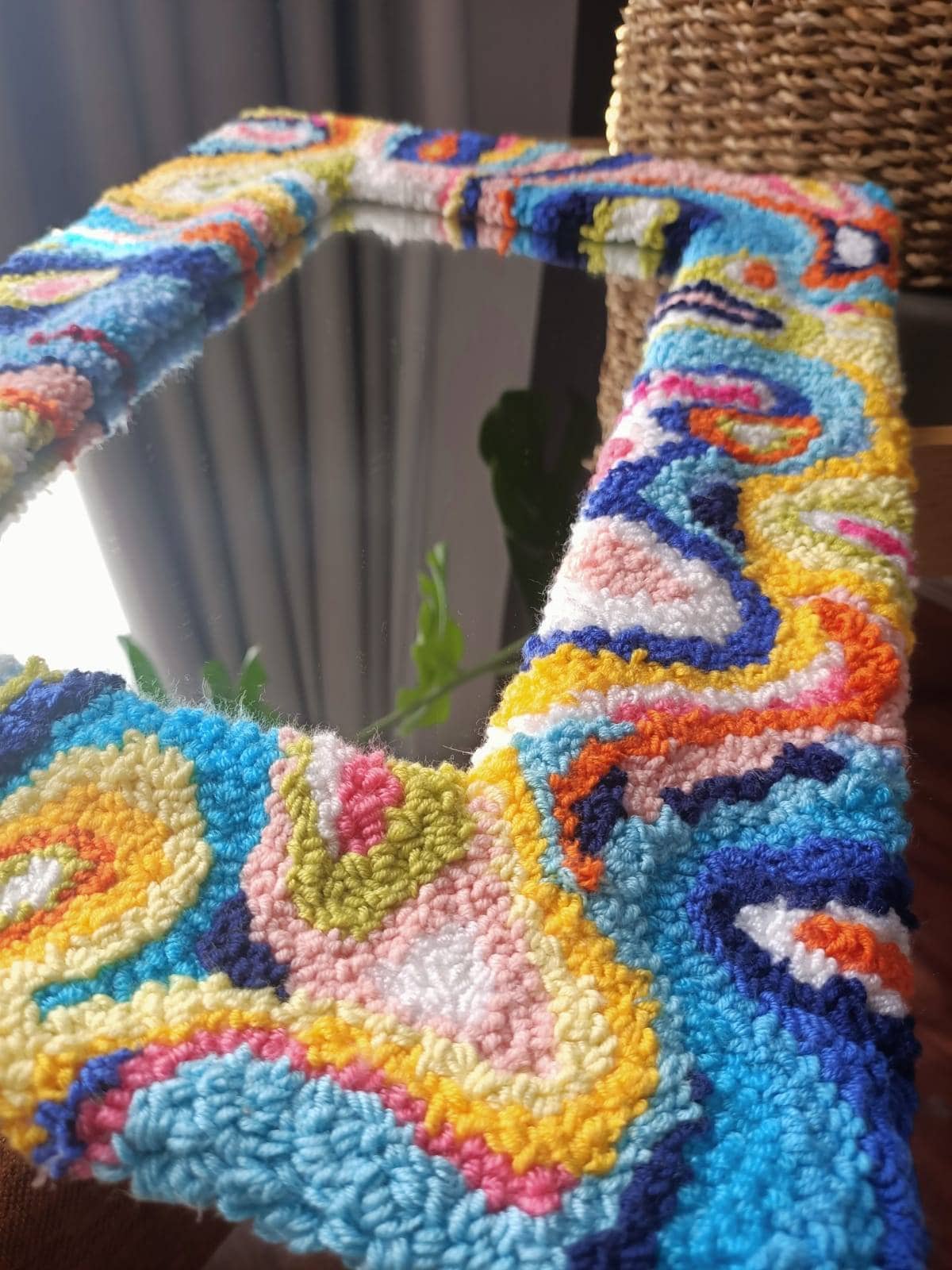 50 Full Length Multicolor Tufted Rug Mirror Cloth - Etsy