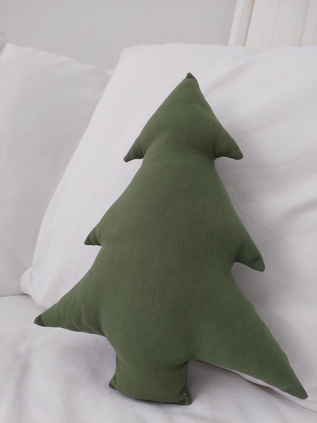 Tufted Christmas Pillow, Christmas Tree Shaped Pillow, Xmas Tree Shaped ...