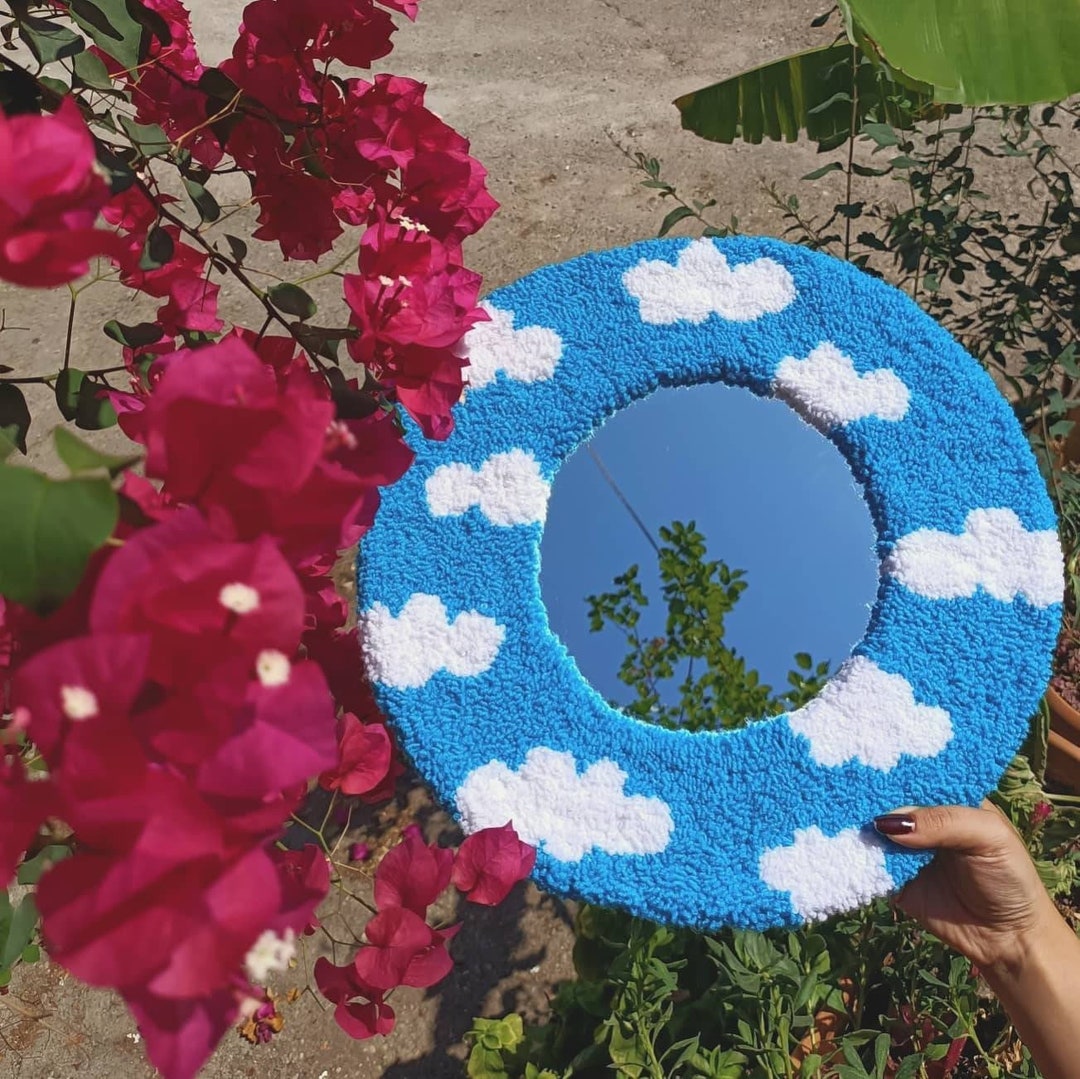 Tufted Coulds Mirror Blue Sky Mirror Nursery Mirror Kids - Etsy