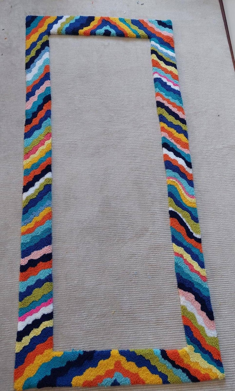 60 Full Length Multicolor Tufted Rug Mirror Tufted Wavy - Etsy